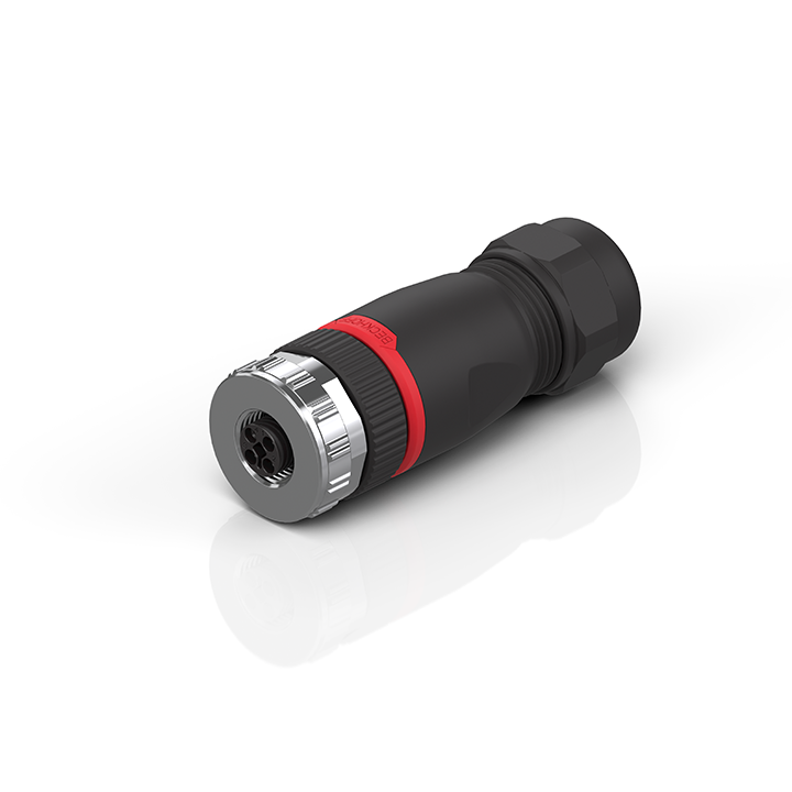 ZS2020-4721 | M12, power, field assembly, socket, straight, female, 4-pin, T-coded, IP67 ...